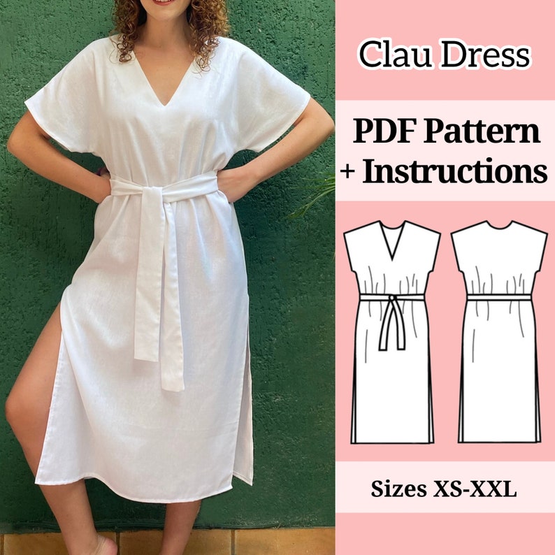 Dress Sewing Pattern Pdf Sewing Pattern Women Pattern Sewing Tutorial ...