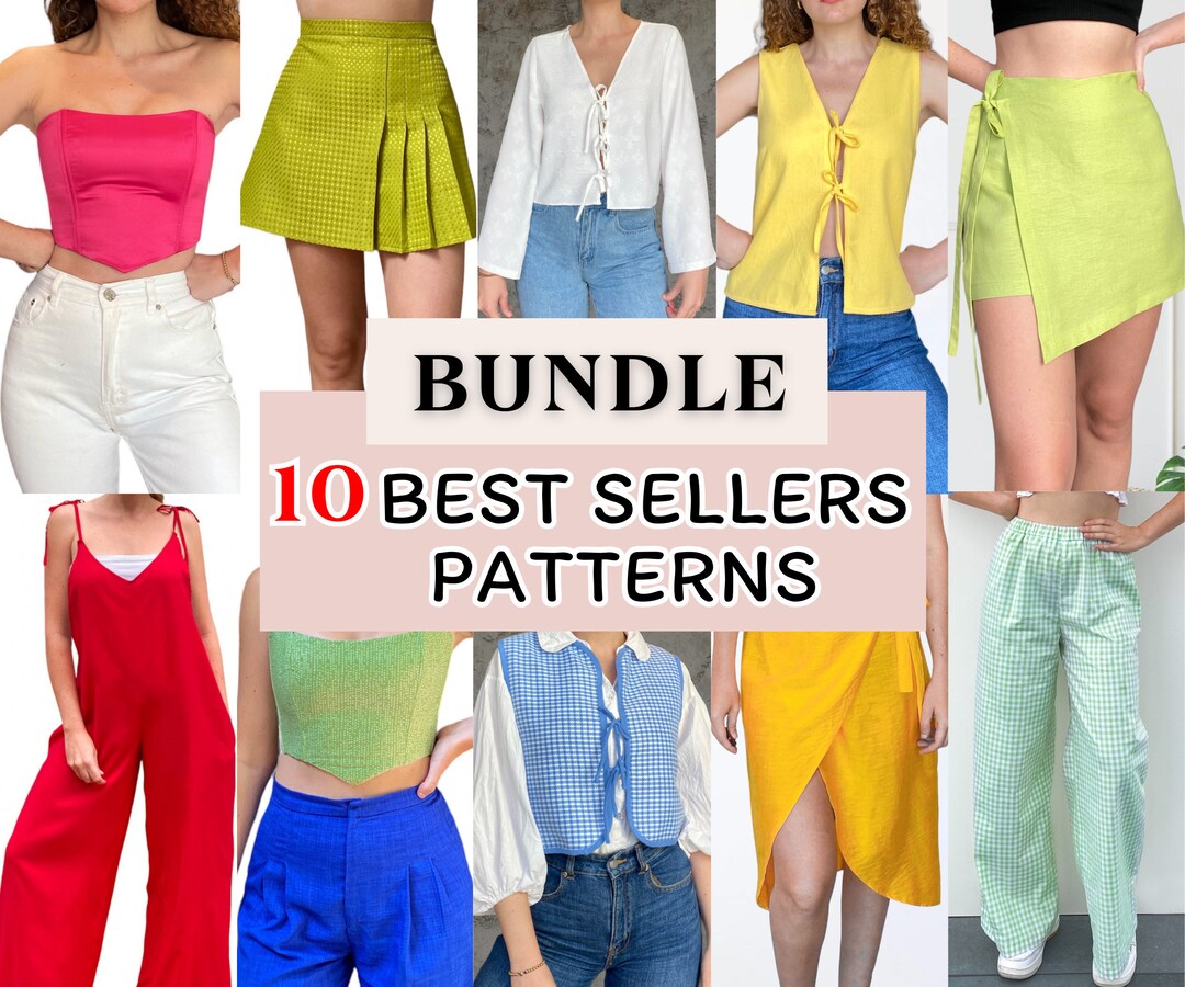 Women Top Pattern | Pdf Sewing Pattern | Puffed Sleeve Peplum Tie Top ...