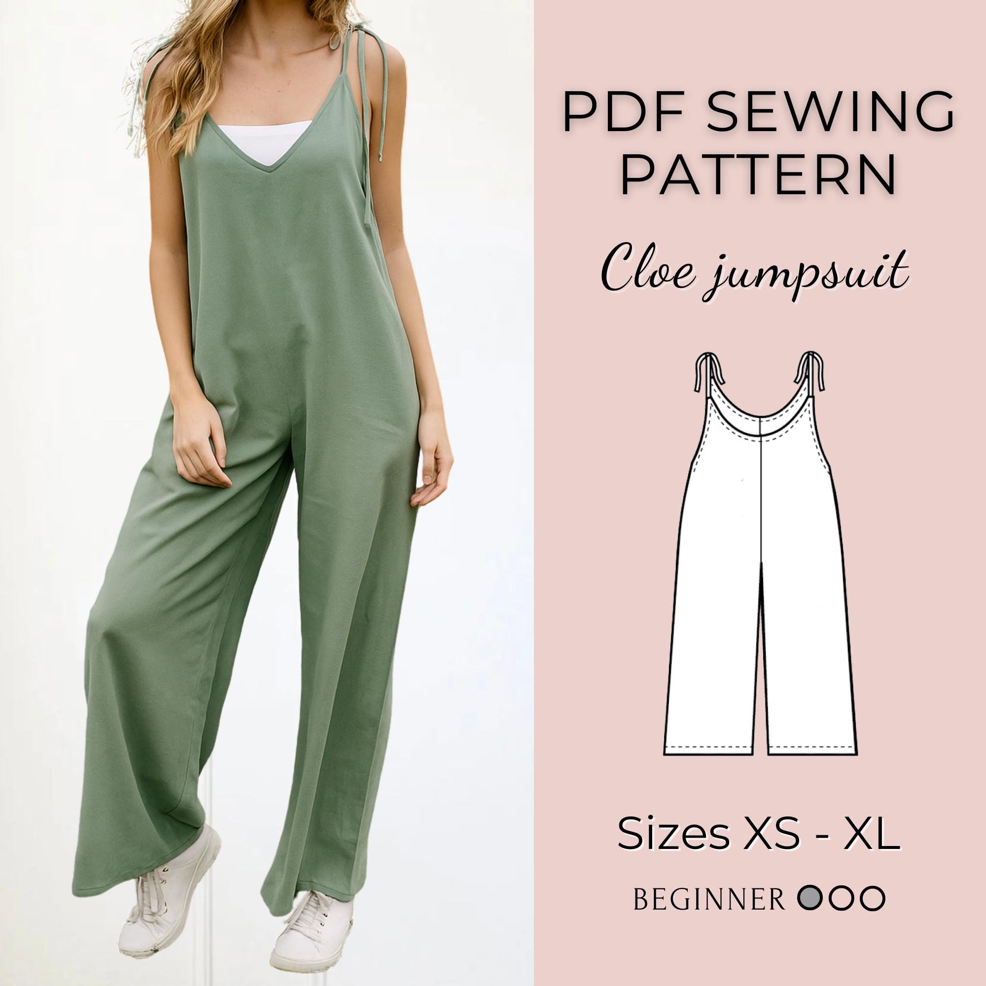 Jumpsuit Pattern | Overalls Pattern | Women Sewing Pattern | Dungaree ...