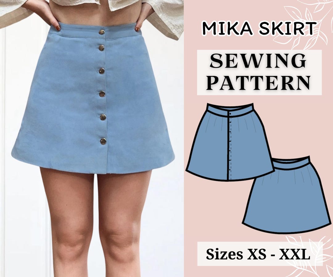 Skirt PDF Pattern | Digital Patterns | Skirt Pattern | Sewing Pattern ...