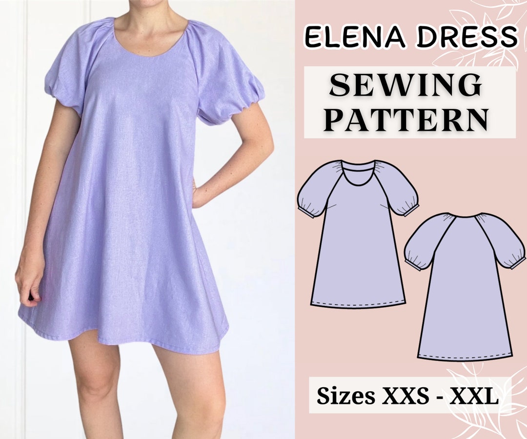 Dress Sewing Pattern | Pdf Sewing Pattern | Mini Dress Pattern | Women ...