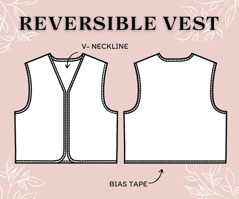 Vest Sewing Pattern | Pdf Sewing Pattern | Tie Top Pattern | Top Sewing ...