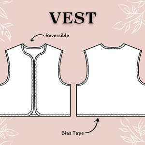 Vest PDF Sewing Pattern | Pdf Sewing Pattern | | Tie Top Pattern | Top ...