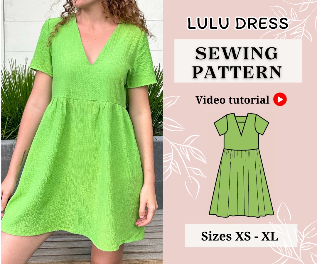 Dress Sewing Pattern Pdf Sewing Pattern Short Summer Dress Pattern Casual Dress