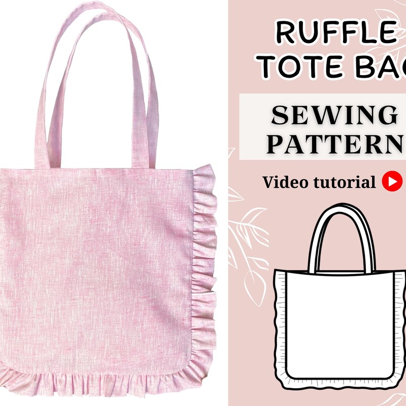Ruffle Tote Bag - Etsy