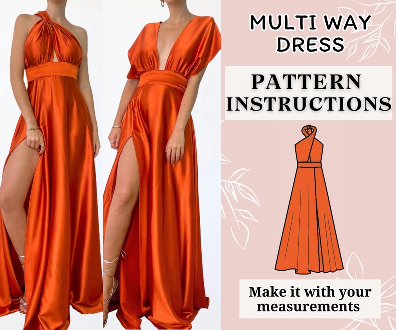 Women Dress Pattern | Pdf Sewing Pattern | Multi Way Dress Pattern ...