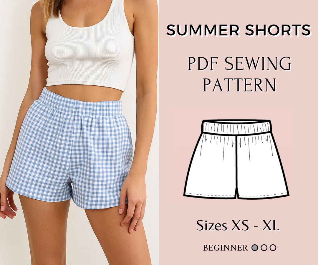 Pdf Sewing Pattern | Shorts Sewing Pattern | Shorts Pattern | Women Sewing Pattern | Pants ...