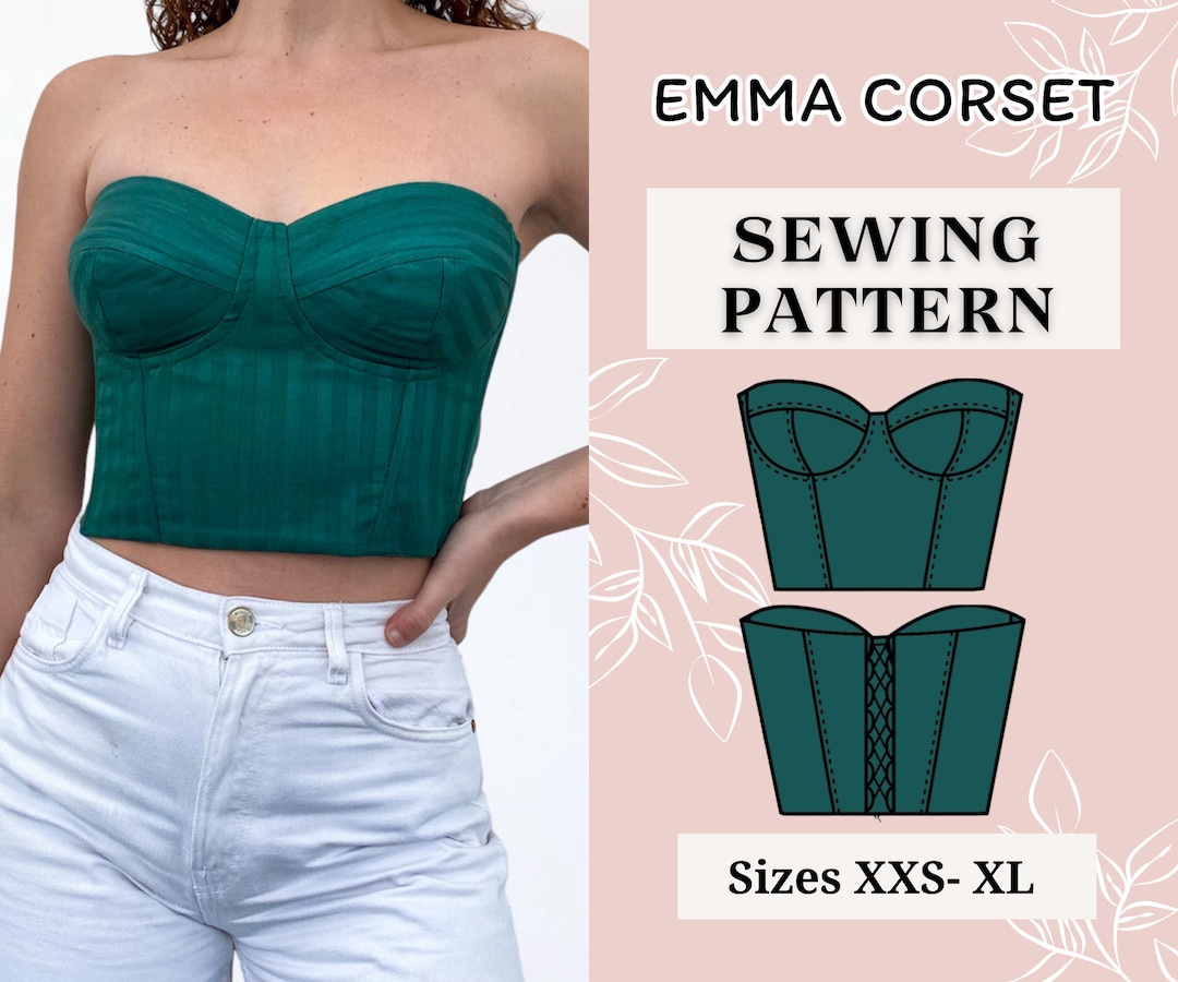 Corset Sewing Pattern / Talla XSS-XL / Patrón Corset / Patrón De ...