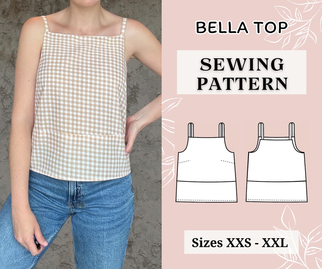 Women Top Pattern | Pdf Sewing Pattern | Puffed Sleeve Peplum Tie Top ...