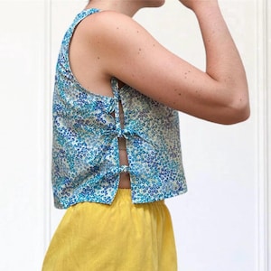 Women Top Pattern | Pdf Sewing Pattern | Tie Side Top Pattern | Tie Top ...
