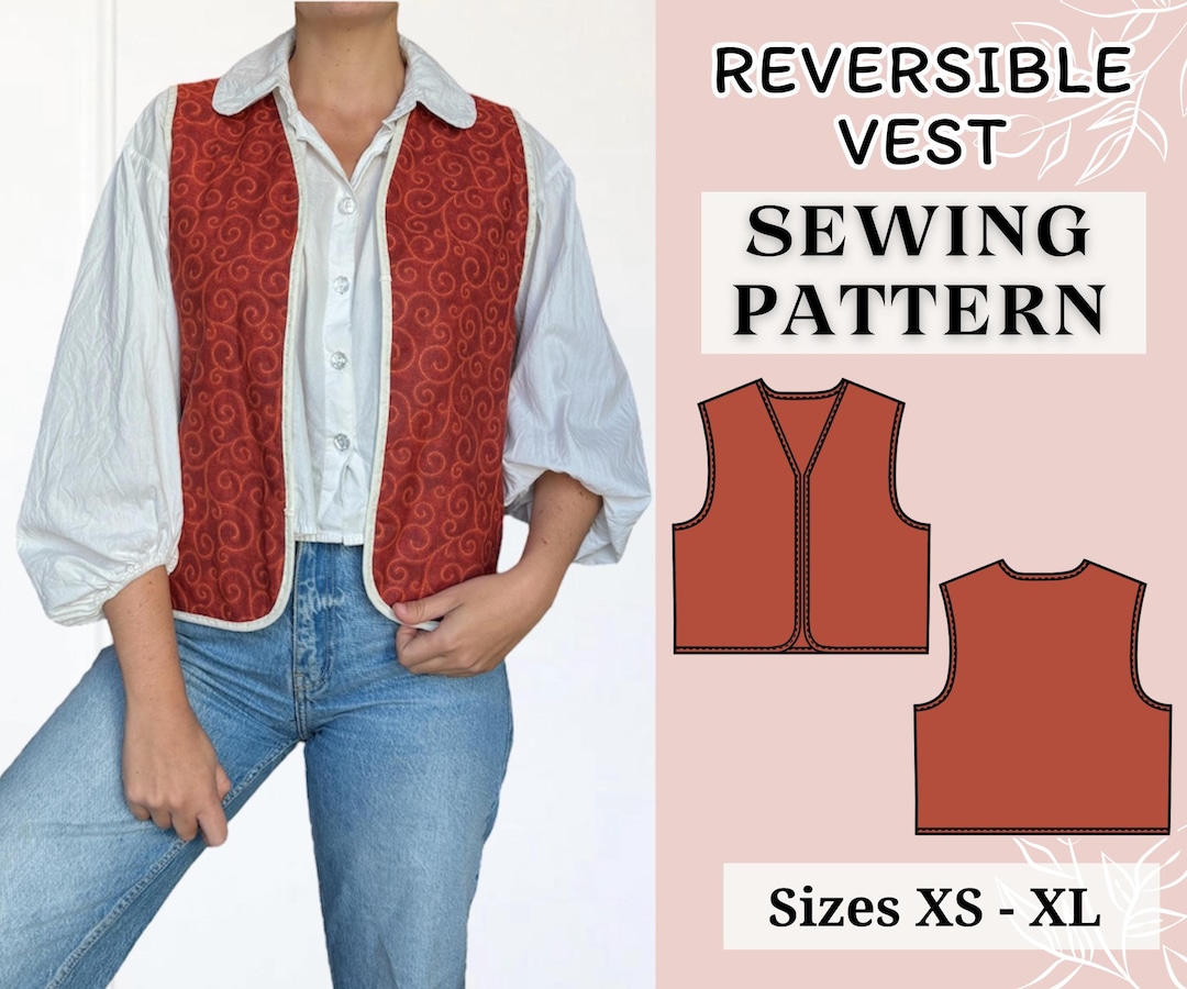 Vest Sewing Pattern | Pdf Sewing Pattern | Tie Top Pattern | Top Sewing ...