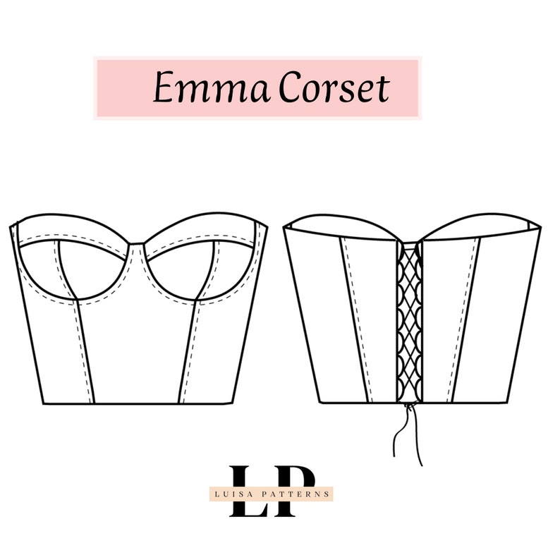 Corset Sewing Pattern / Bustier Pattern / Sewing Pattern / Top Pattern ...