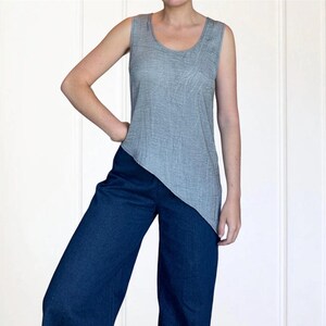 Women Top Pattern | Pdf Sewing Pattern | Asymmetrical Top Pattern | Tie ...