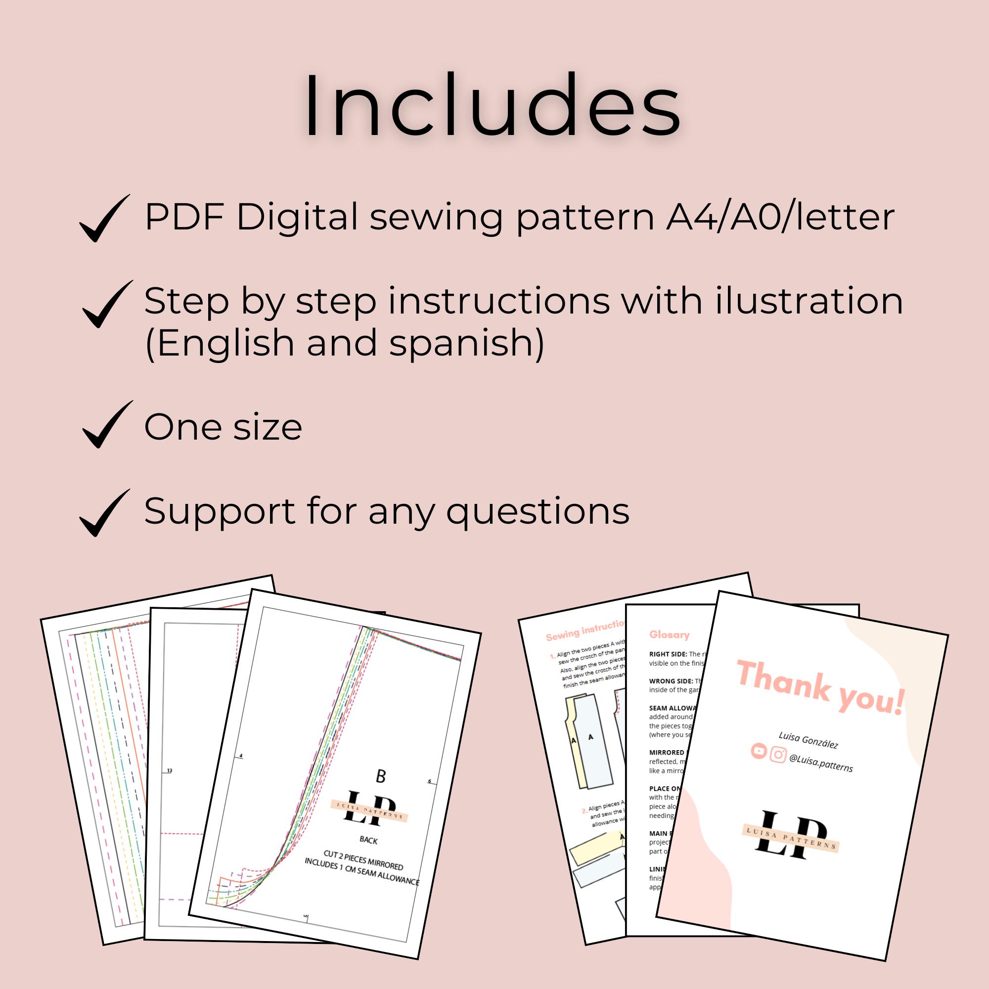 Oversized Hoodie PDF Sewing Pattern | One Size | Unisex Sewing Pattern ...