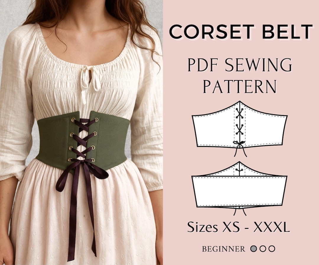 Corset Belt Sewing Pattern / Corset Sewing Pattern / Bustier Pattern ...