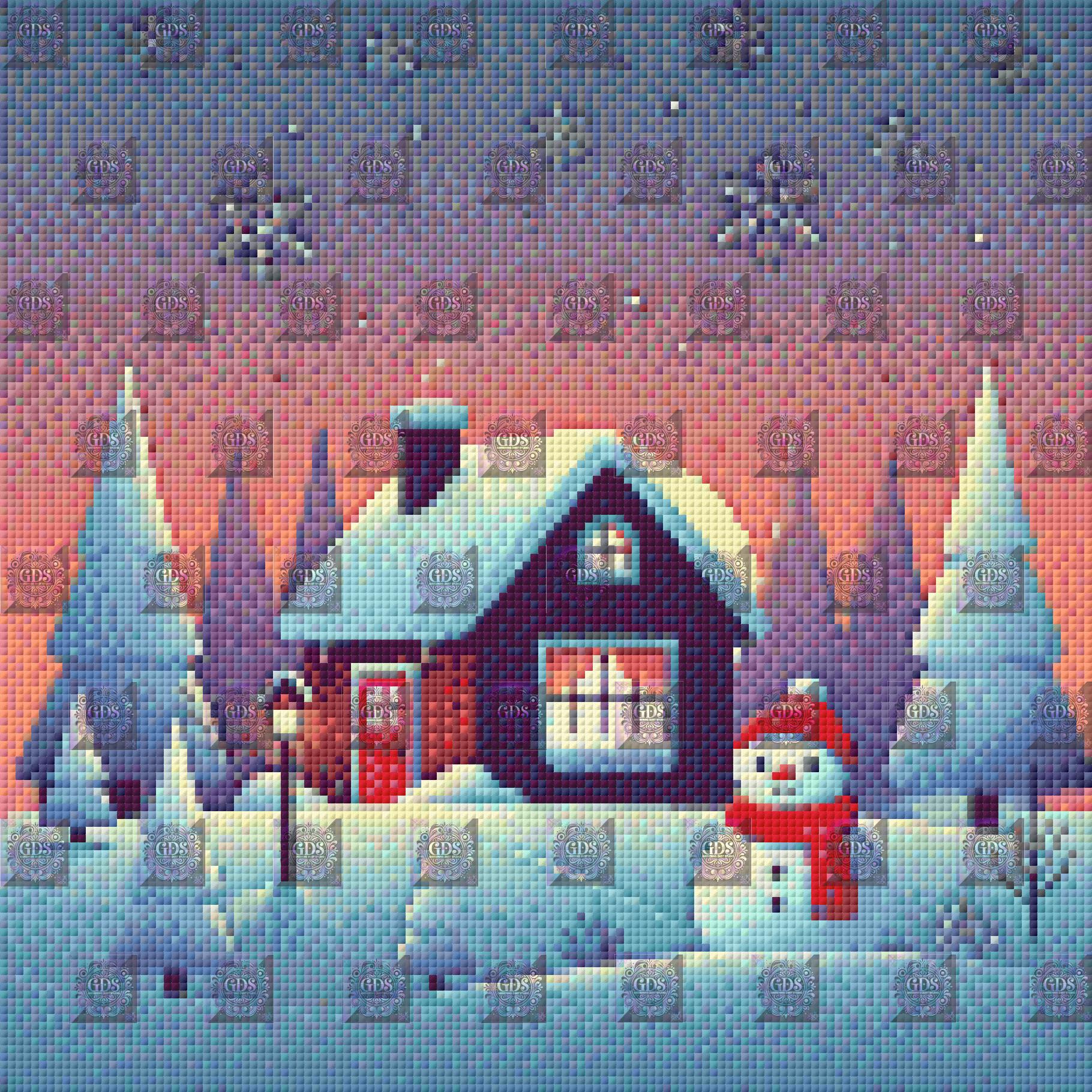 Cozy Winter Cabin Cross-stitch Pattern - Etsy