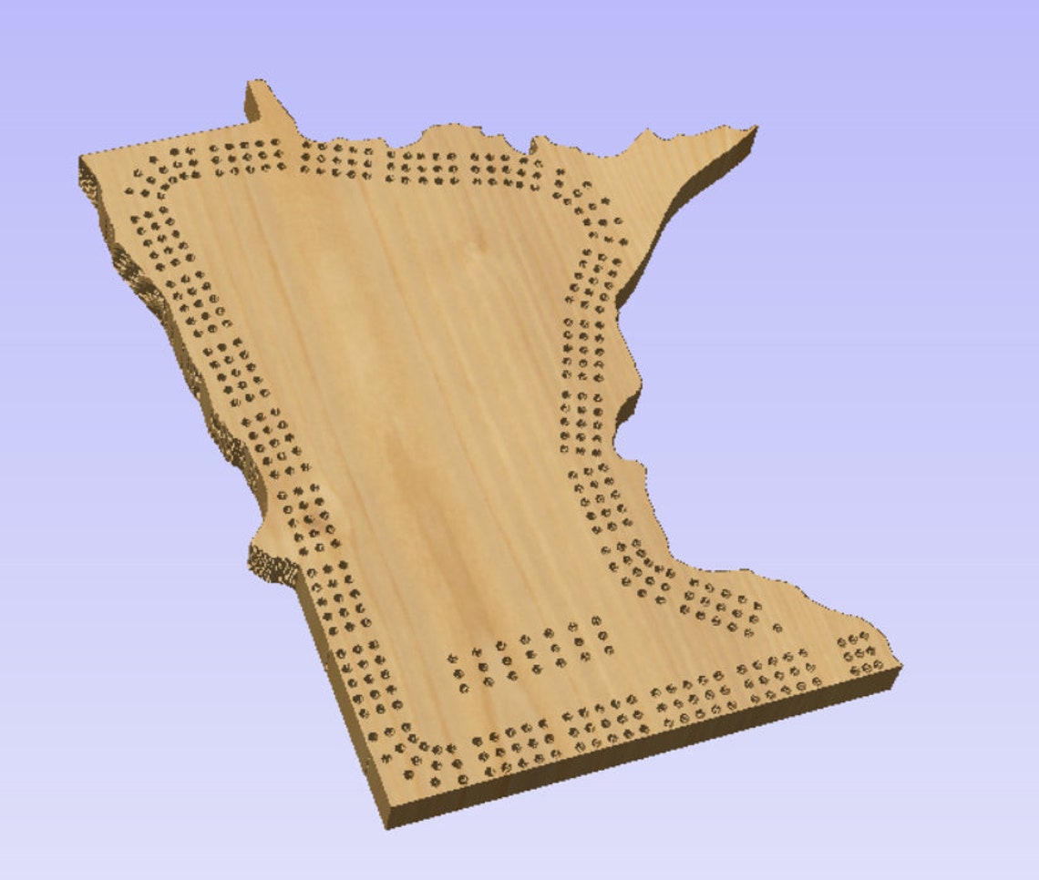MN Cribbage Board (dxf) - Etsy