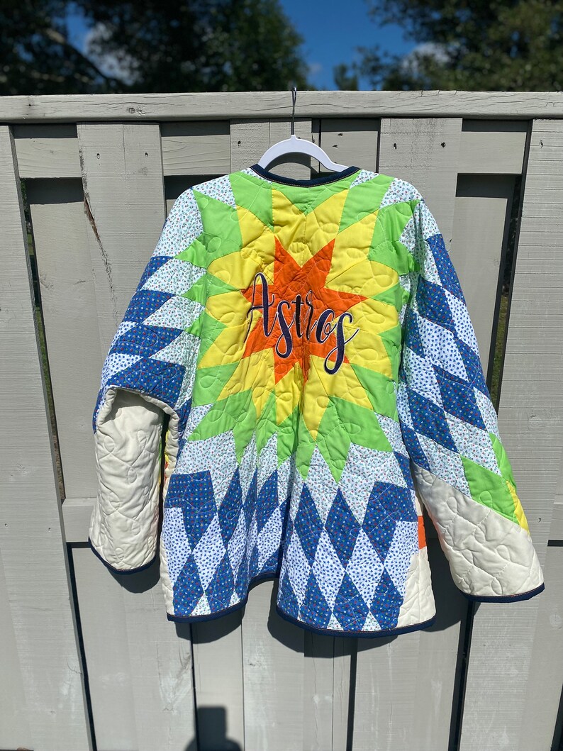 Astros / Orbit Mascot Quilted Jacket for Women, Quilted Coat OS - Etsy