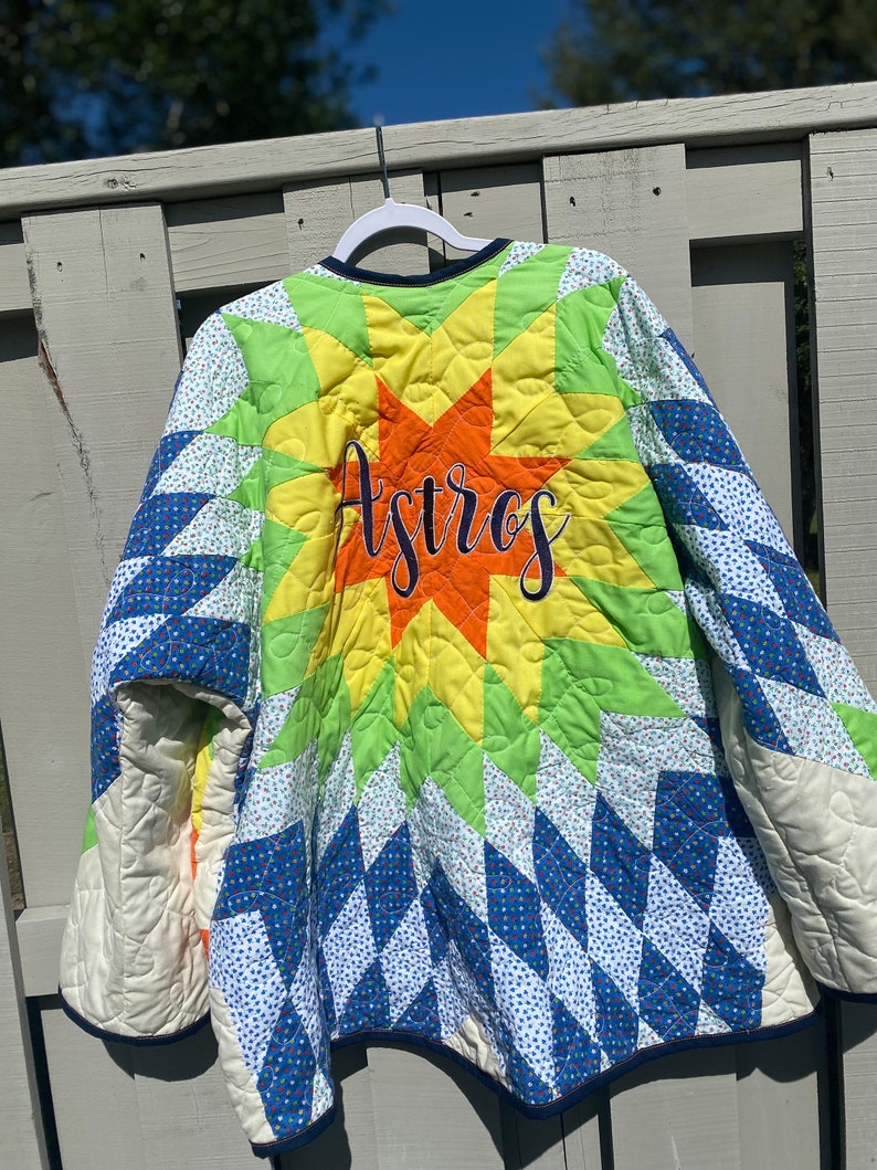 Astros / Orbit Mascot Quilted Jacket for Women, Quilted Coat (OS) - Etsy