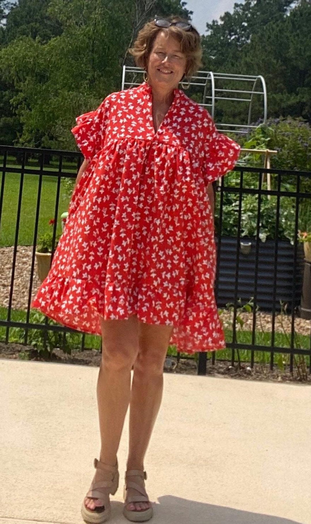 Handmade Dress Upcycled Red Dress (L) - Etsy
