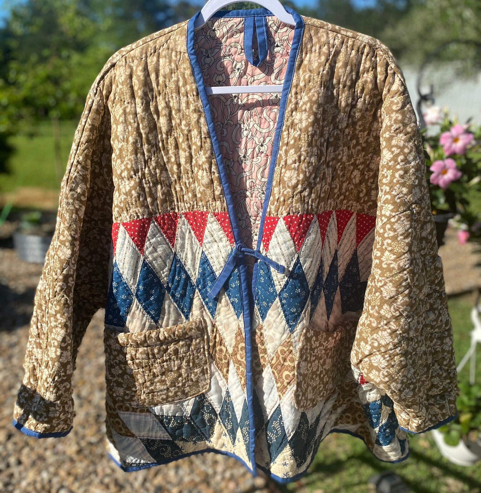 Vintage Quilted Jacket OS for Women, Handmade Quilt Coat - Etsy