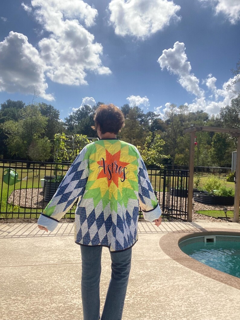 Astros / Orbit Mascot Quilted Jacket for Women, Quilted Coat (OS) - Etsy