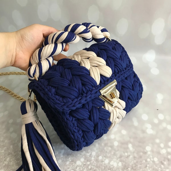 Custom Hand Knitted Bag - Etsy