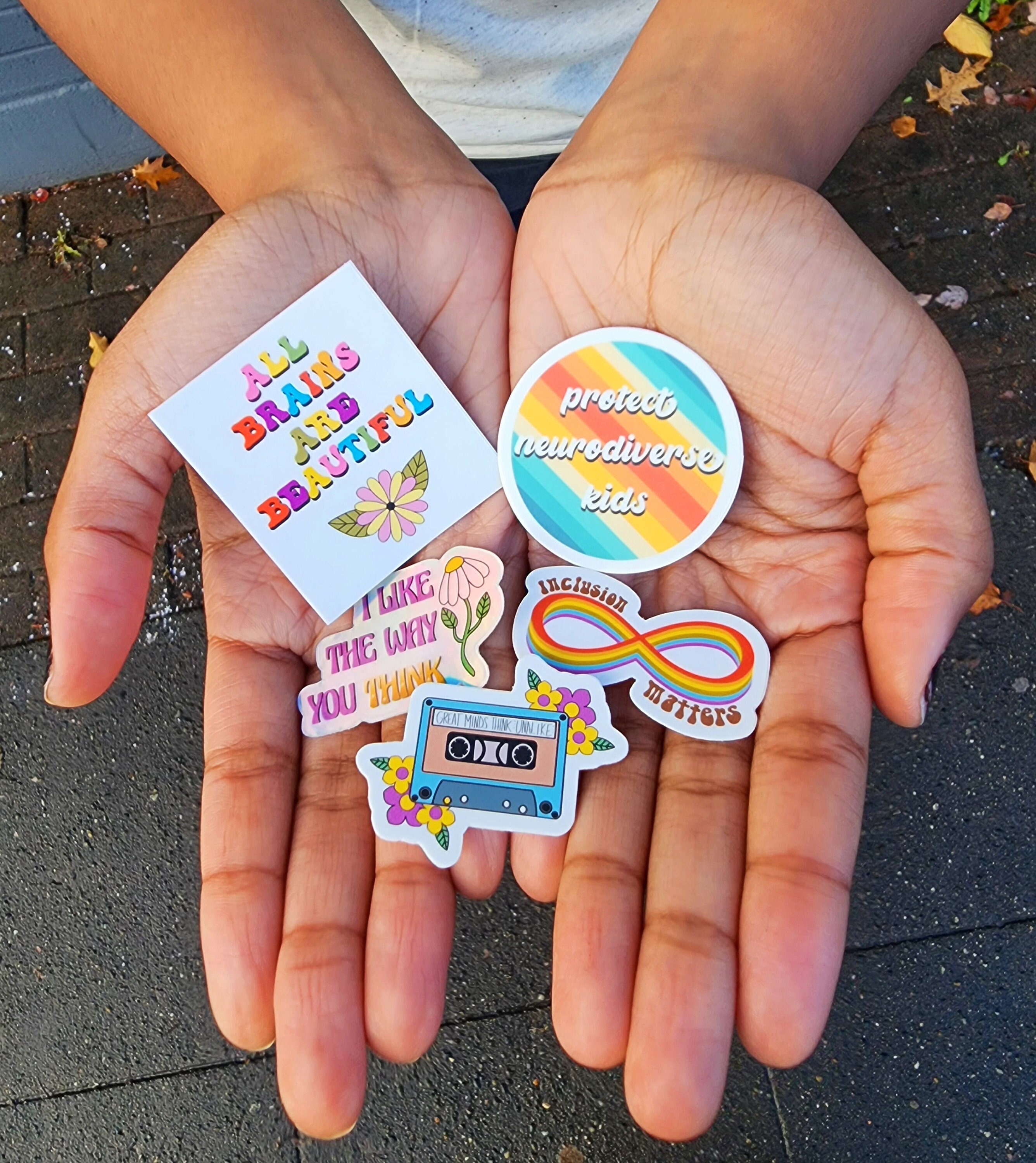 Nd-affirming Swag: Inclusion ASD and Unique Brains Sticker - Etsy