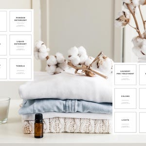 WHITE Laundry Room Labels // Storage + Organization // INSTANT DOWNLOAD ...