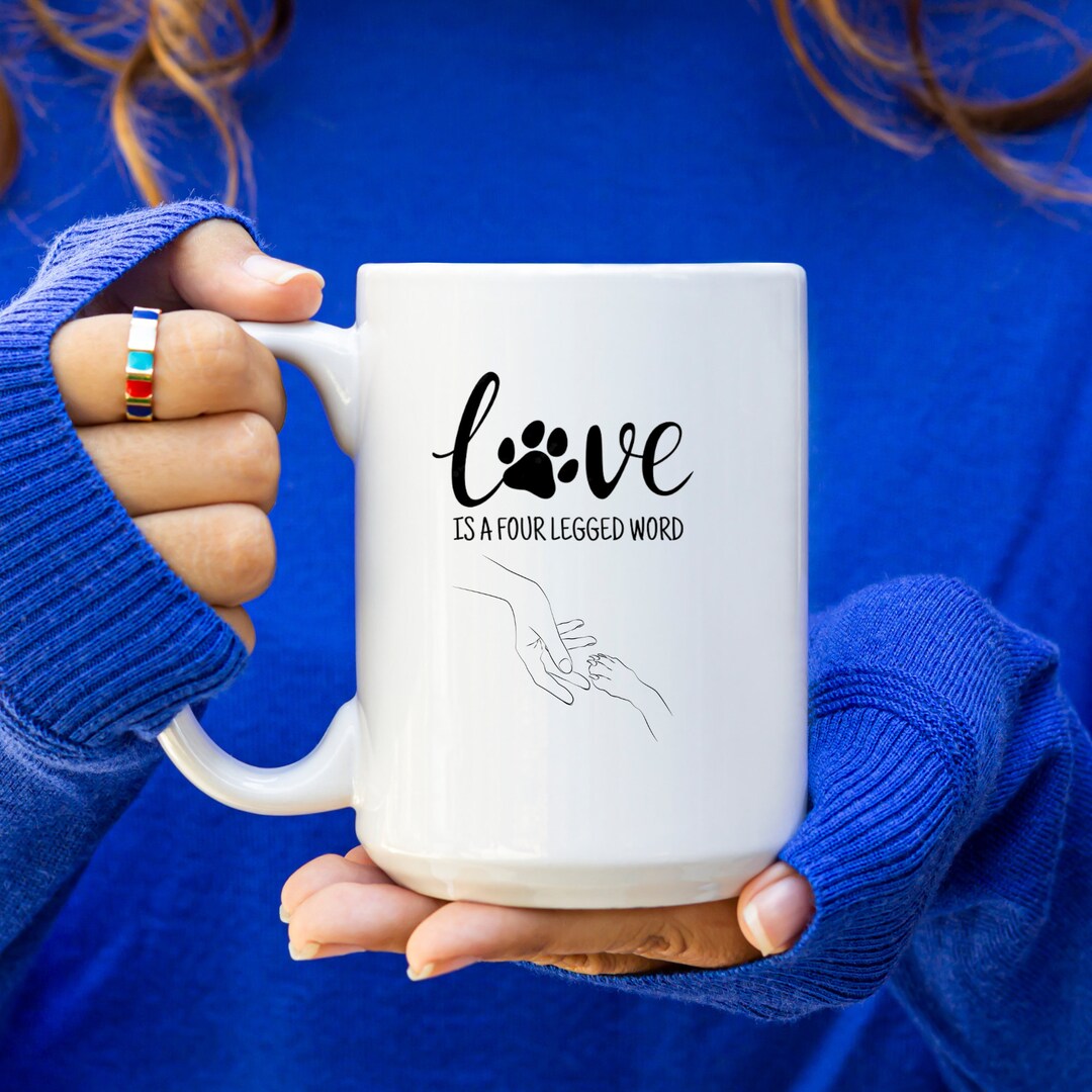 Love is Four Legged Word Mug |anniversary Gifts | Valentine Mug | Love ...