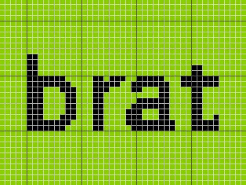 Brat Crochet Graph, Brat Crochet Pattern, Brat Pattern, Charli XCX - Etsy