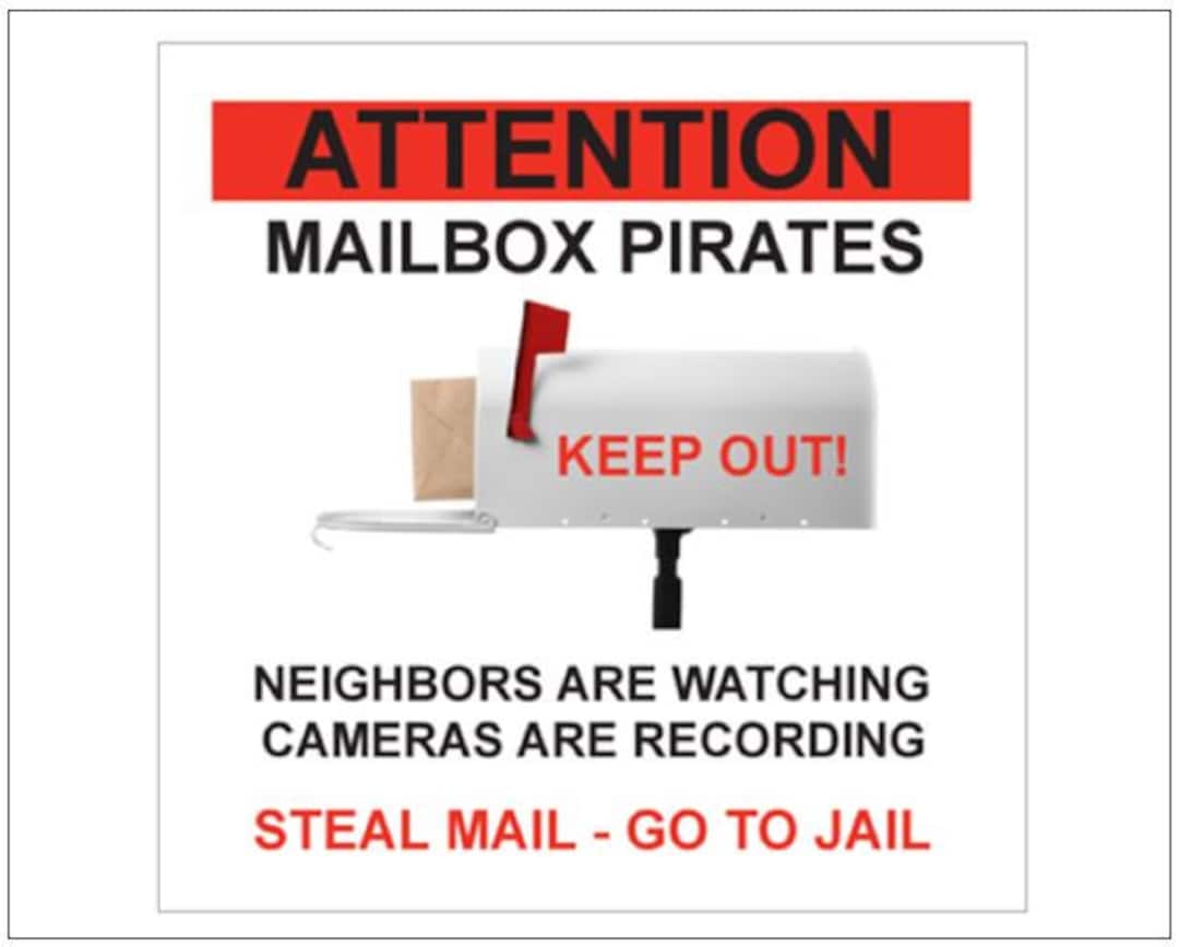 Mail Thief Warning Mini Stickers / 6 Pack + FREE Shipping - Etsy
