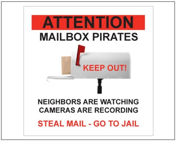 Mail Thief Warning Mini Stickers / 6 Pack FREE Shipping - Etsy