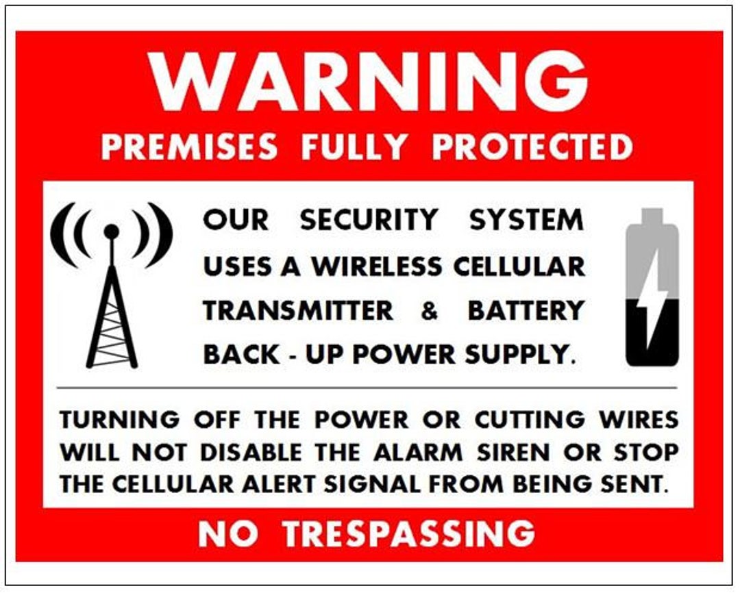 Battery Backup Security Circuit Panel Warning Stickers / 6 Pack FREE ...