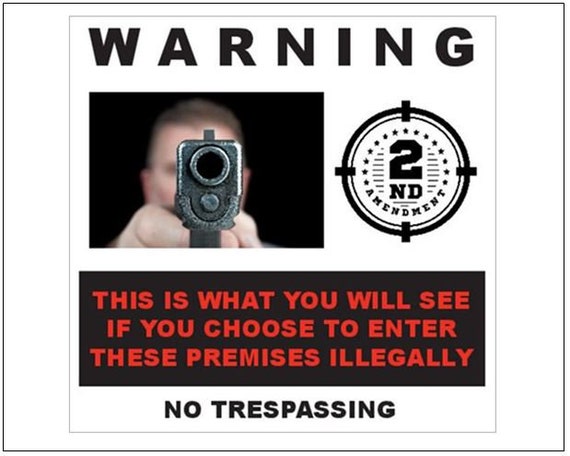 2nd Amendment Gun Flash Warning Stickers / 6 Pack FREE - Etsy