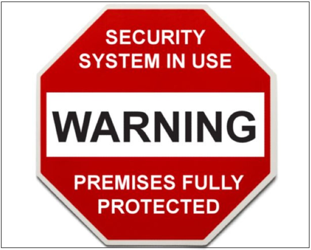 Stop Sign Security System Warning Stickers / 6 Pack FREE Shipping - Etsy