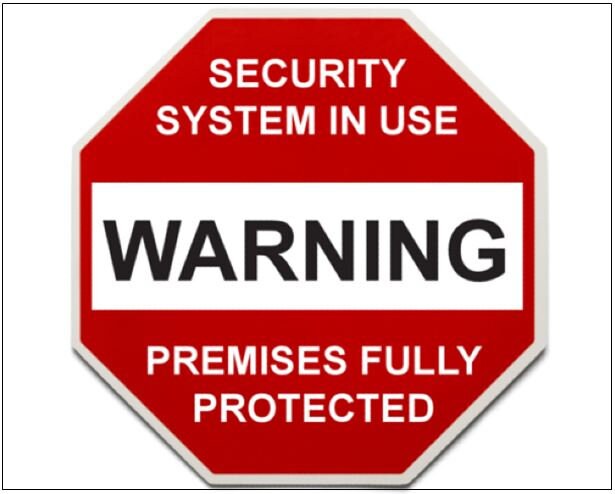 Stop Sign Security System Warning Stickers / 6 Pack FREE Shipping - Etsy