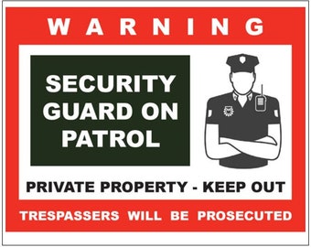 Security Guard - Etsy