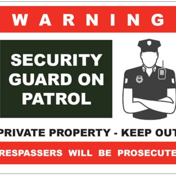 Security Guard Sticker - Etsy