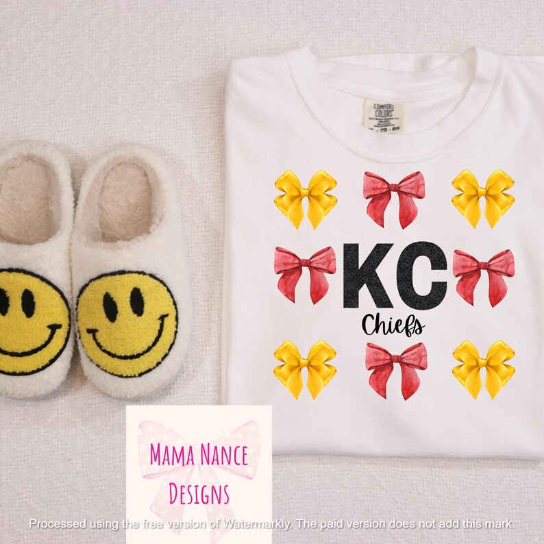 KC Football Bow PNG, Kansas City Chiefs, KC Kingdom, Bow Design ...