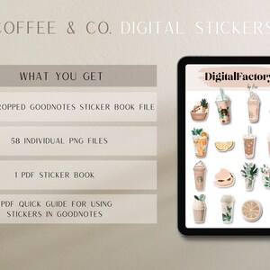 Coffee Icons Digital Stickers Pre-cropped Digital Stickers PNG Stickers ...