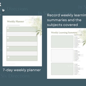Printable Homeschool Planner, 2024-2025 Dated Homeschool Log, Simple ...