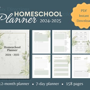 Printable Homeschool Planner, 2024-2025 Dated Homeschool Log, Simple ...