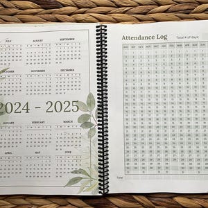 2024-2025 Dated Homeschool Planner, Simple Homeschool Record Keeping ...
