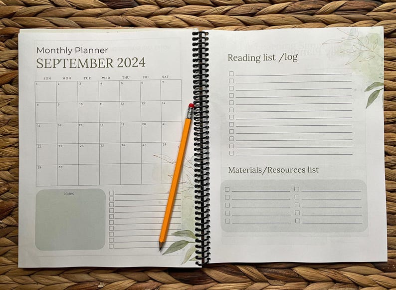 2024-2025 Dated Homeschool Planner, Simple Homeschool Record Keeping ...