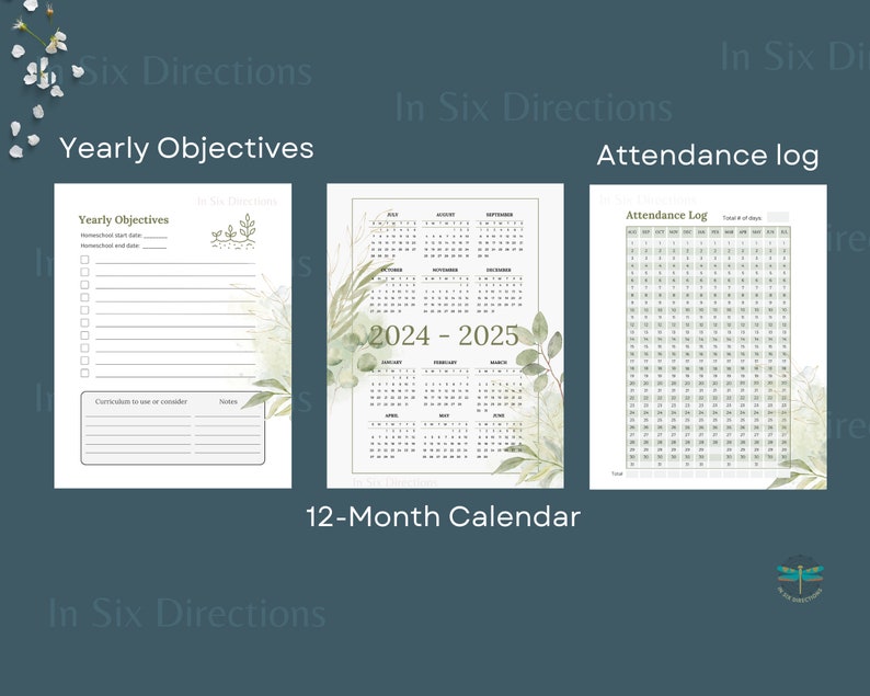 Printable Homeschool Planner, 2024-2025 Dated Homeschool Log, Simple ...