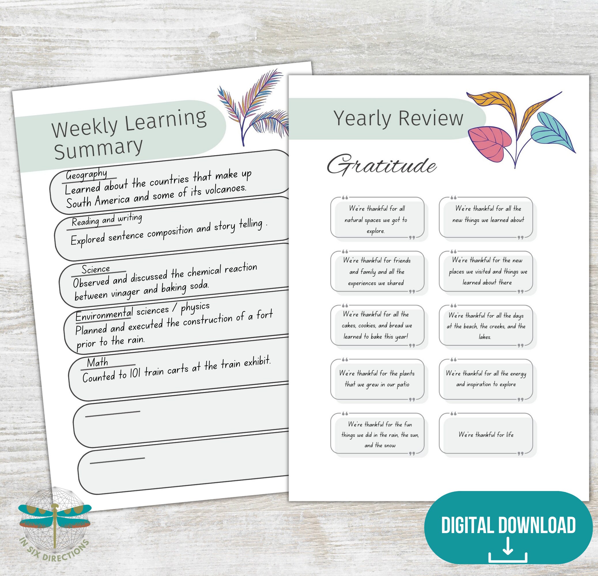 Printable Homeschool Planner Simple Unschooling Planner - Etsy