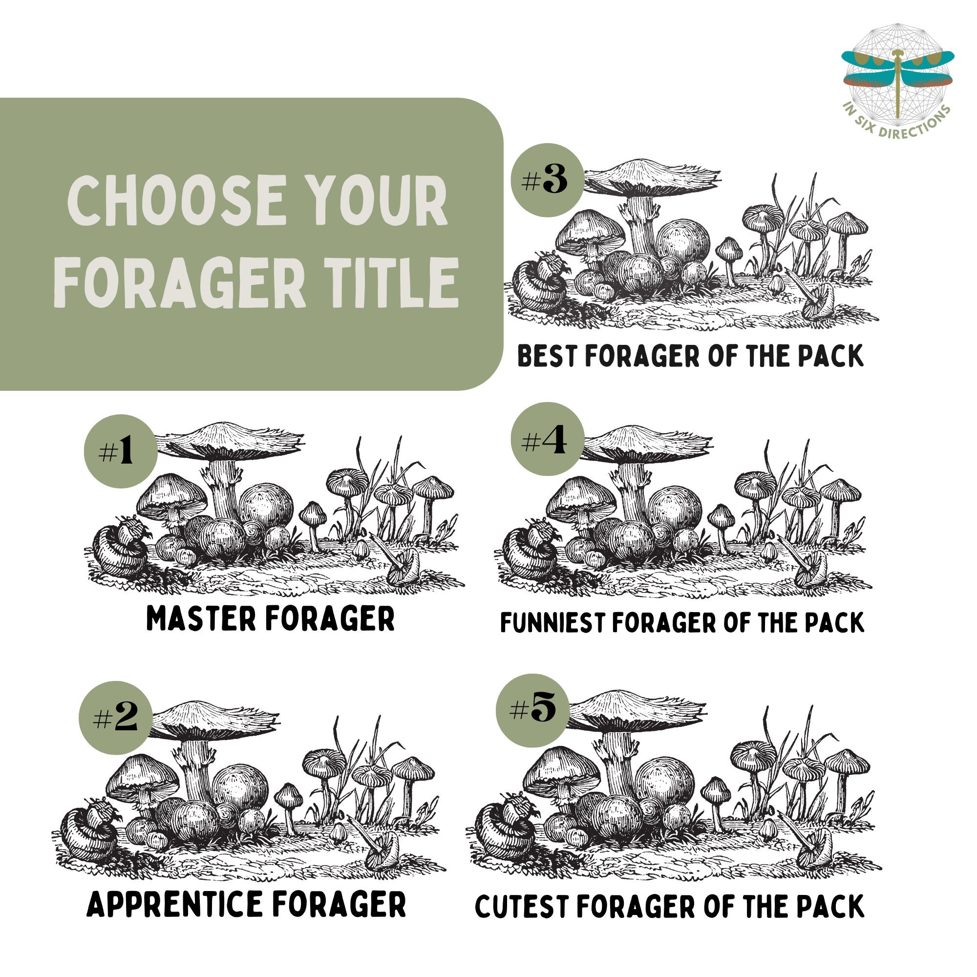 Foraging Matching Shirts, Forager T-shirt, Mushroom Bushcraft Shirt ...