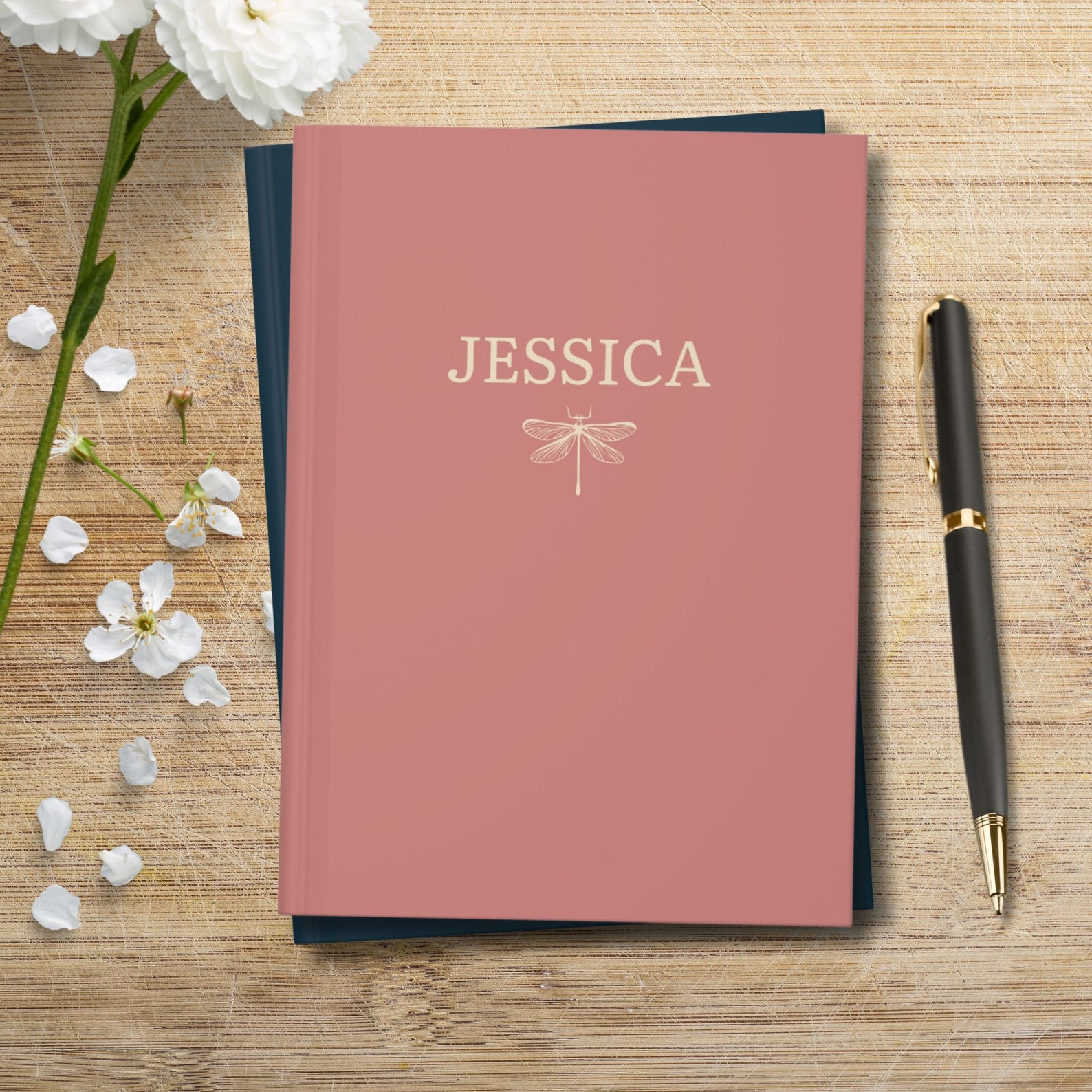 Personalized Journal, Custom Journal With Name, Custom Dragonfly Gift ...