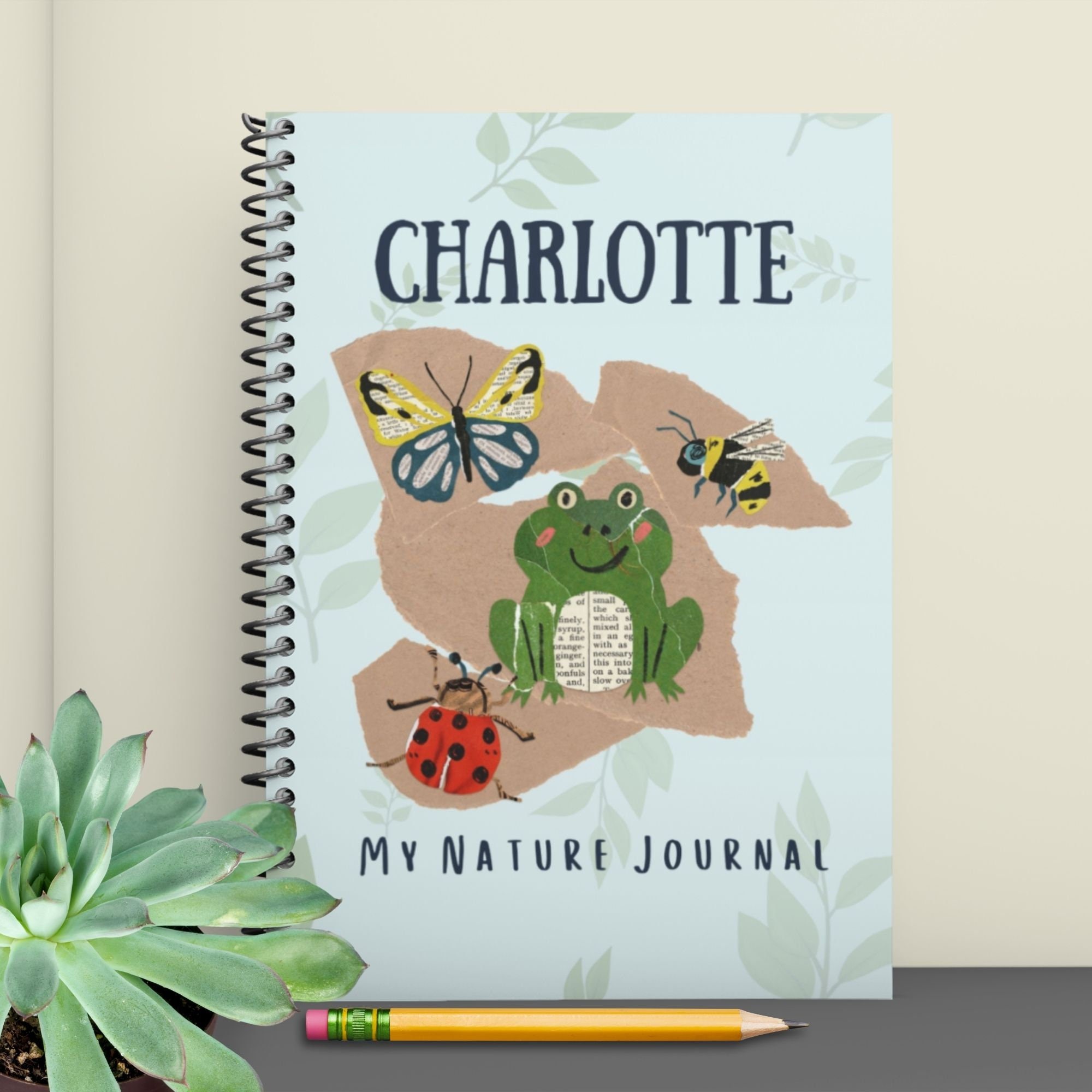 Personalized Kids Nature Journal With 2024 Calendar, 2024 Moon Phases ...